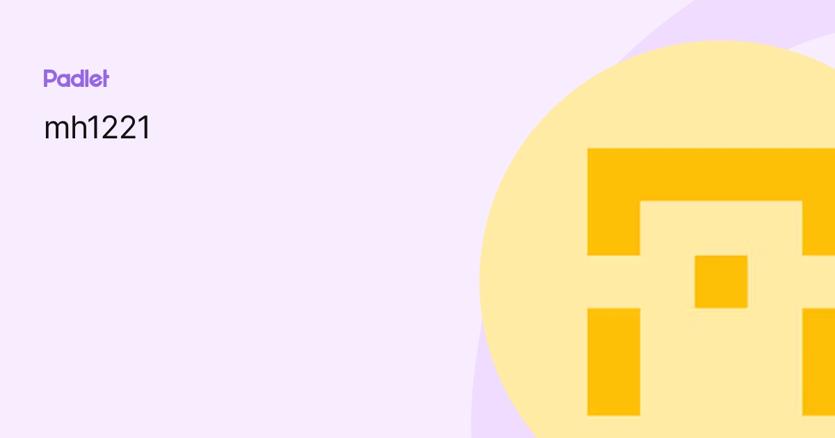 mh1221 profile | Padlet