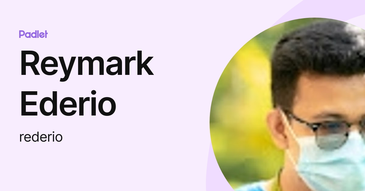 Reymark Ederio (rederio) profile | Padlet