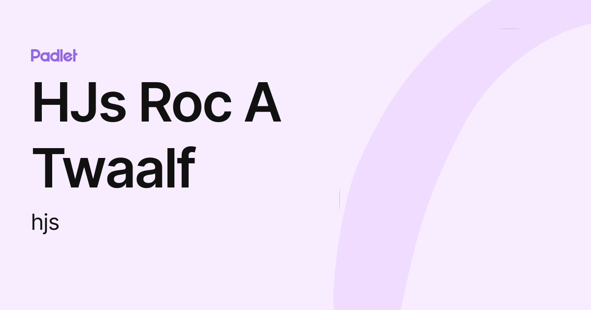 HJs Roc A Twaalf (hjs) profile | Padlet