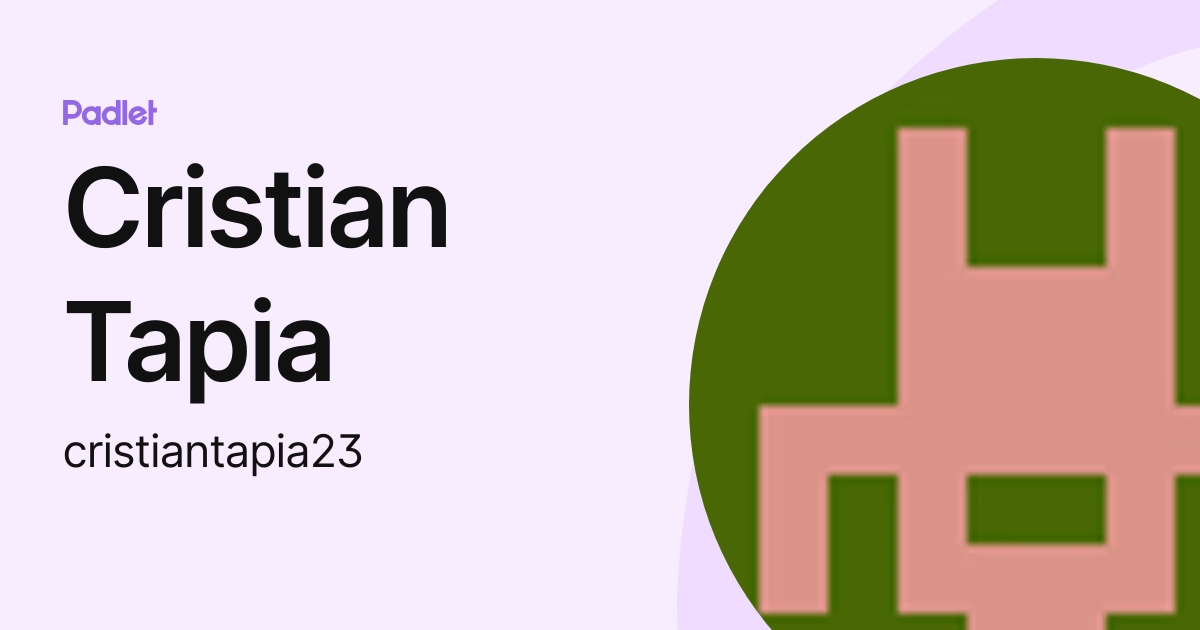 Cristian Tapia (cristiantapia23) profile | Padlet