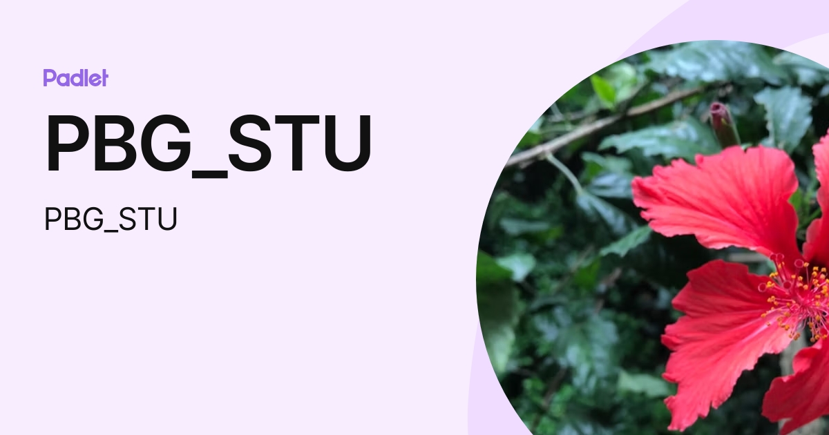 PBG_STU (PBG_STU) perfil | Padlet