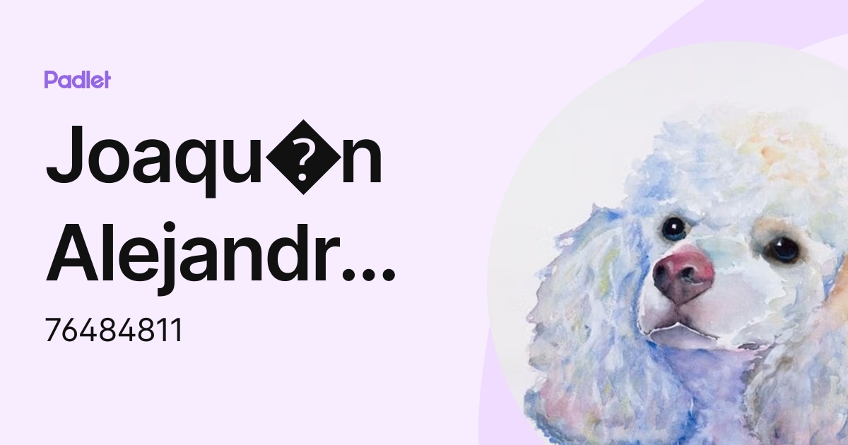 Joaqu n Alejandro Yaip n P rez (76484811) perfil | Padlet