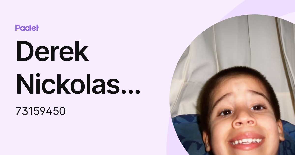 Derek Nickolas C rdova Calle (73159450) profile | Padlet