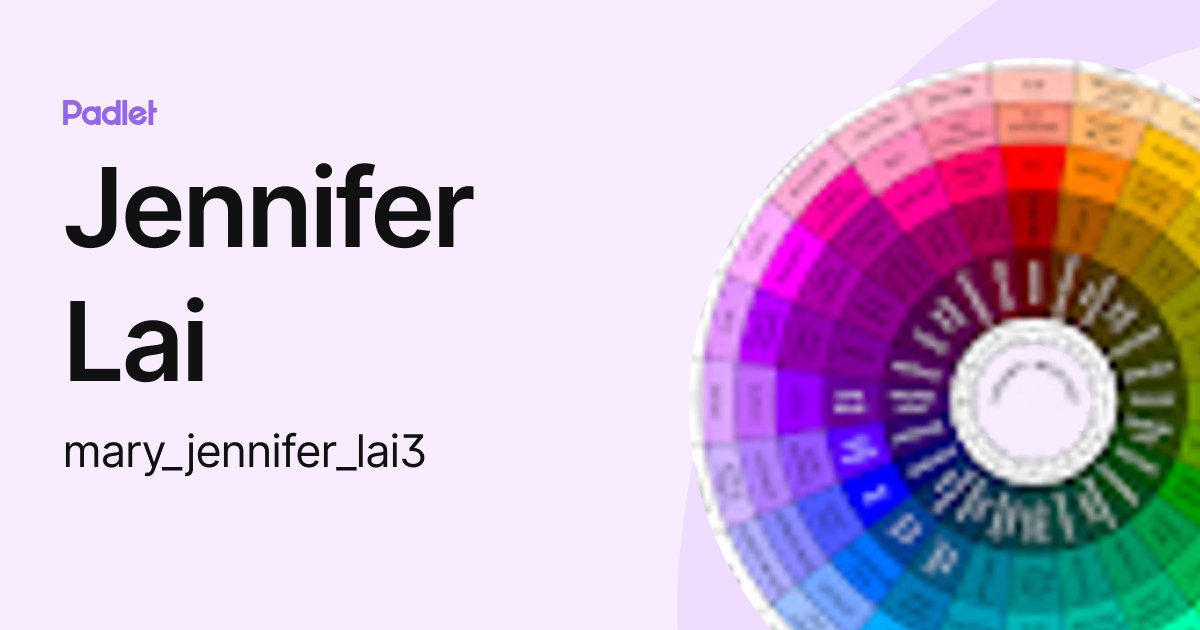 Jennifer Lai (mary_jennifer_lai3) profile | Padlet