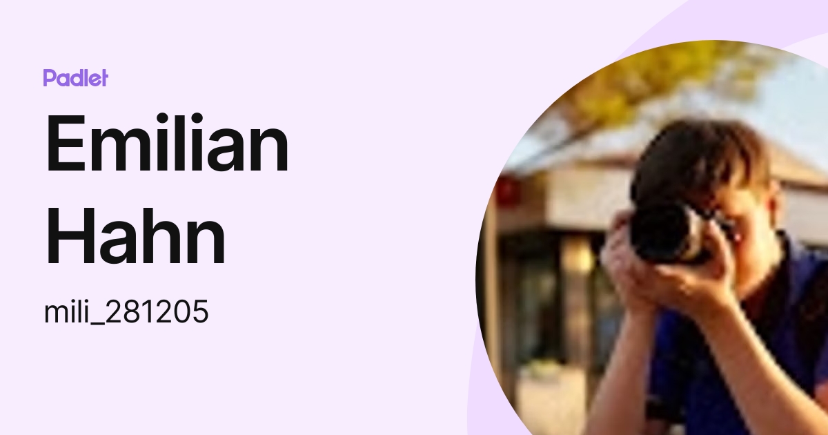 Emilian Hahn (mili_281205) profile | Padlet