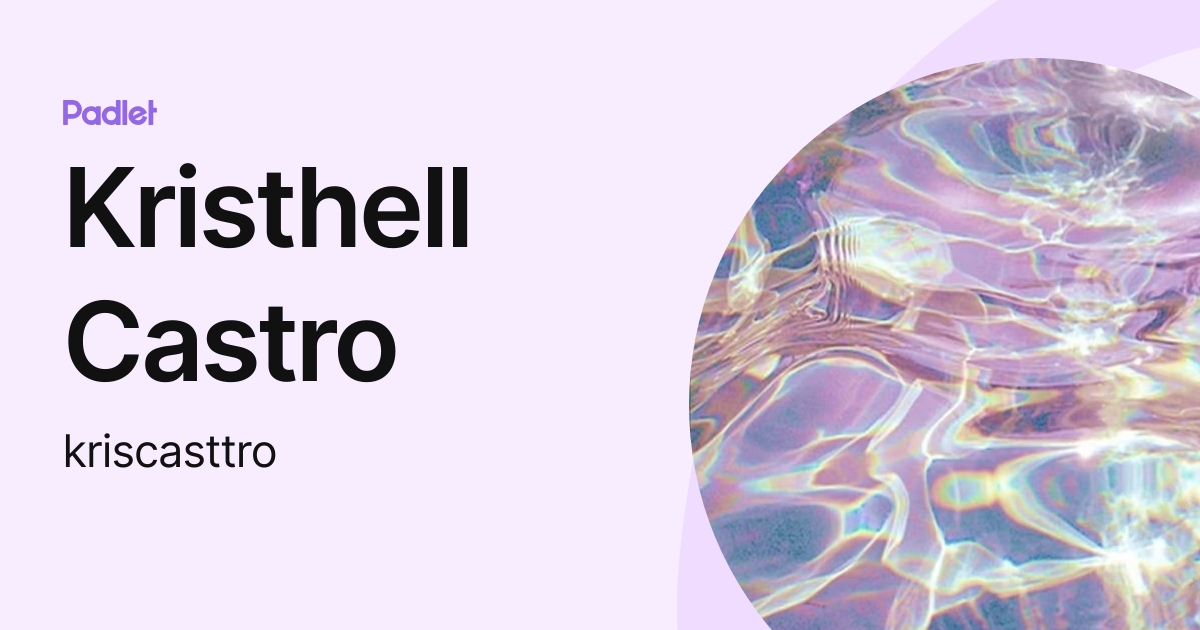 Kristhell Castro (kriscasttro) profile | Padlet