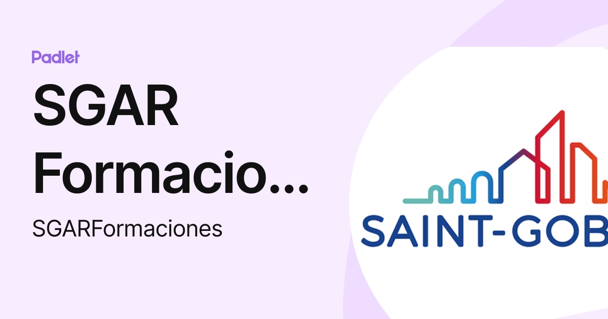 SGAR Formaciones (SGARFormaciones) profile | Padlet