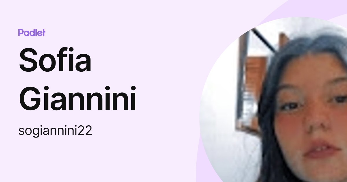 Sofia Giannini (sogiannini22) profile | Padlet