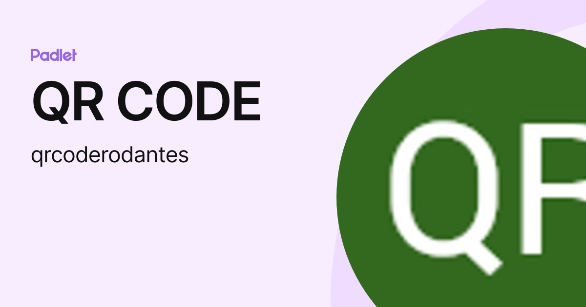 QR CODE (qrcoderodantes) profile | Padlet