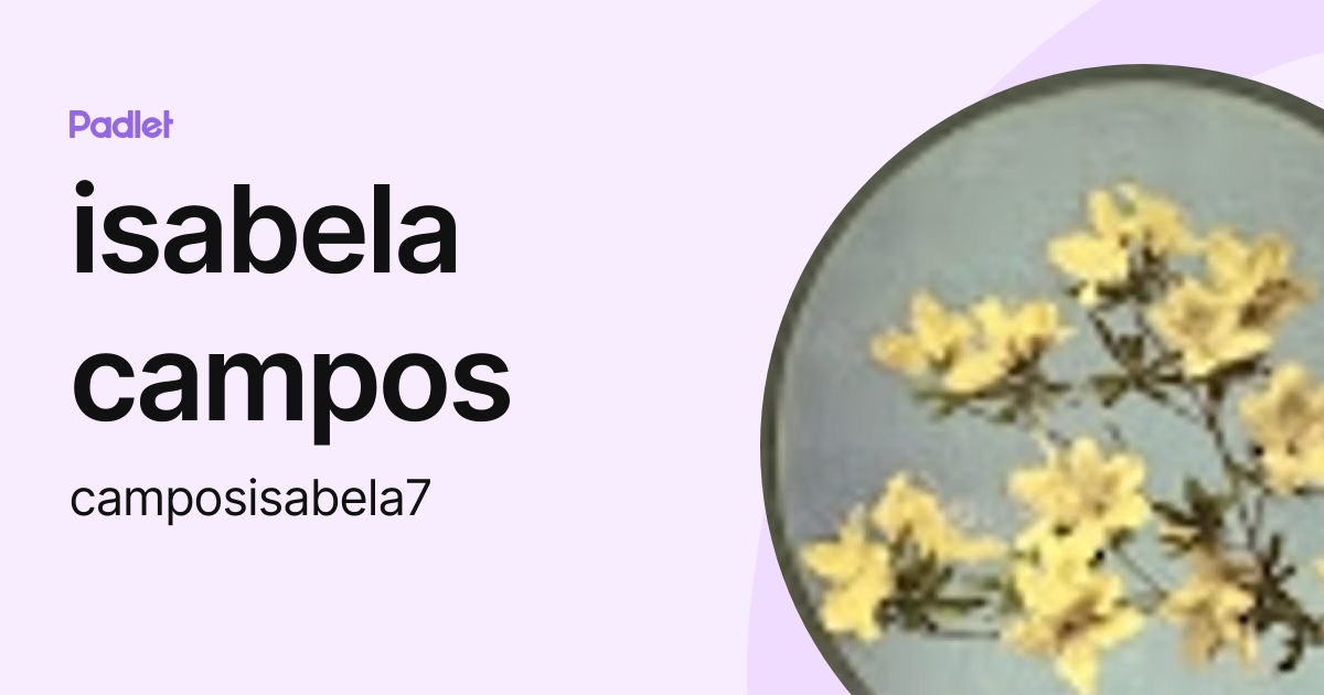 isabela campos (camposisabela7) profile | Padlet
