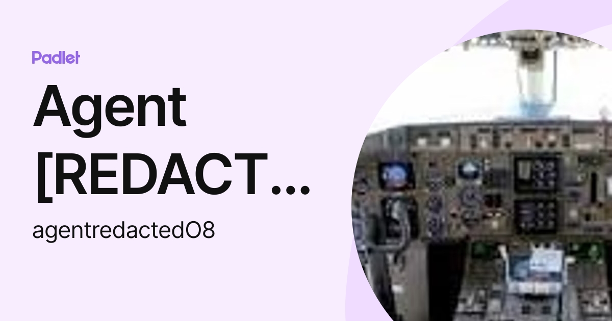 Agent [REDACTED] (agentredactedO8) profile | Padlet