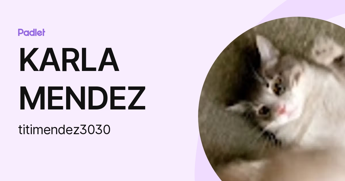 KARLA MENDEZ (titimendez3030) profile | Padlet