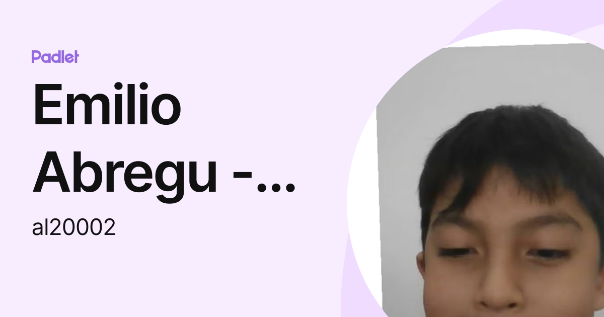 Emilio Abregu - al20002 (al20002) profile | Padlet