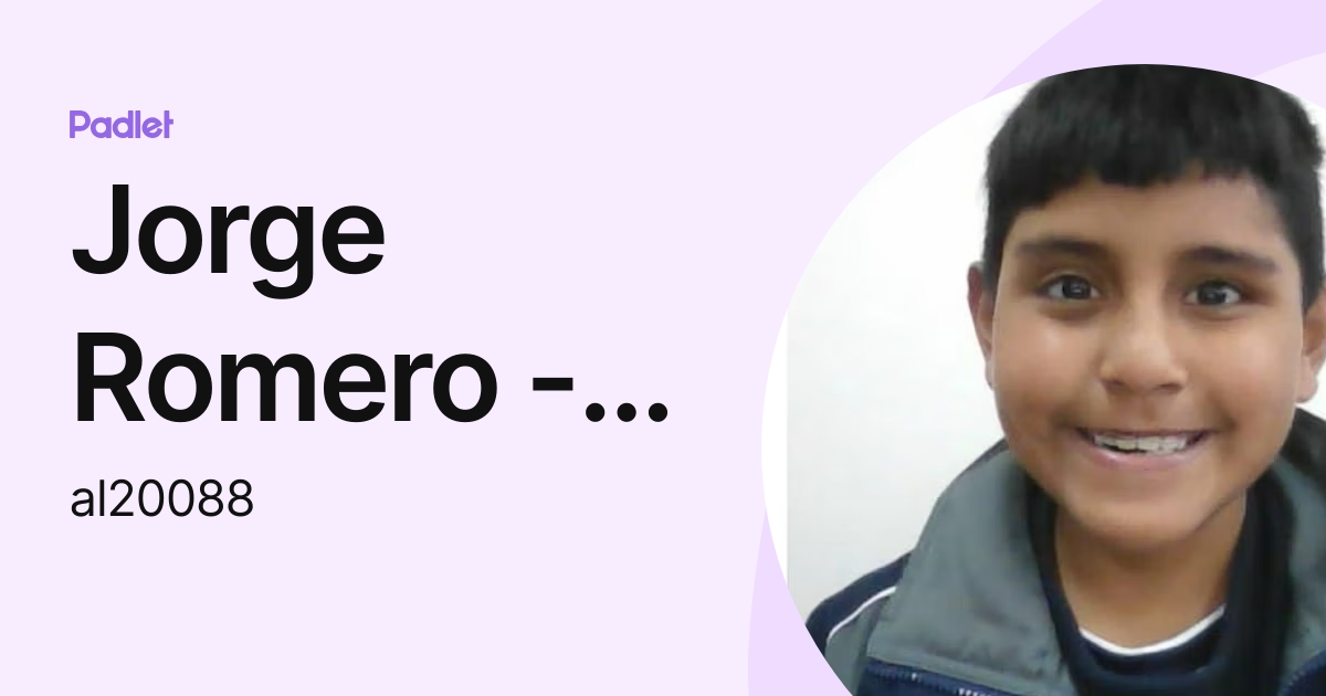 Jorge Romero - al20088 (al20088) profile | Padlet