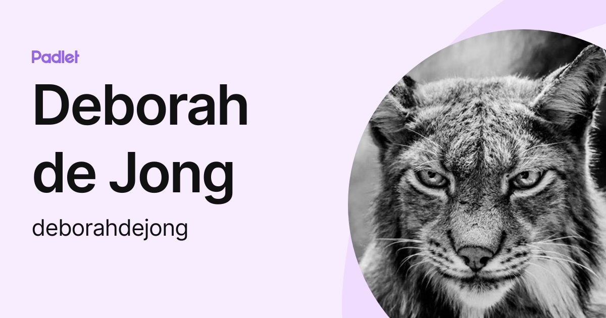 Deborah de Jong (deborahdejong) profile | Padlet