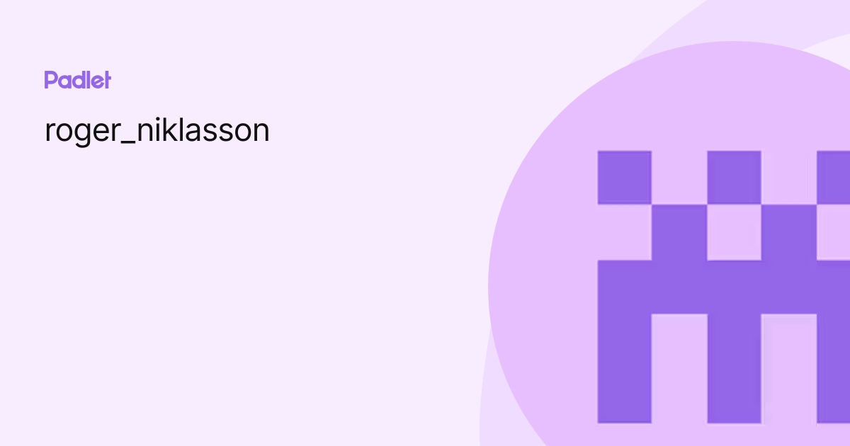 Roger Niklasson Profile Padlet