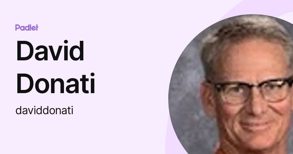 David Donati (daviddonati) profile | Padlet