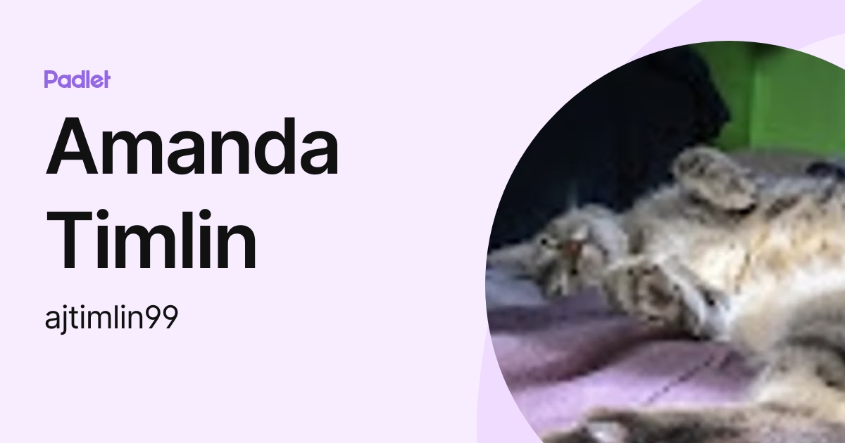 Amanda Timlin (ajtimlin99) profile | Padlet