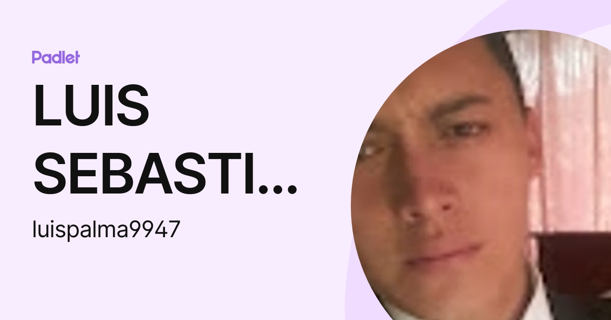 LUIS SEBASTIAN PALMA PORRAS (luispalma9947) profile | Padlet