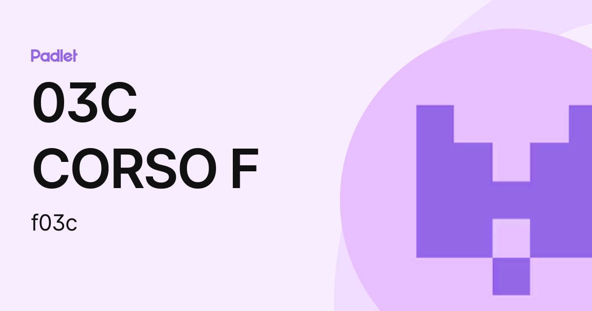 03C CORSO F (f03c) profile | Padlet