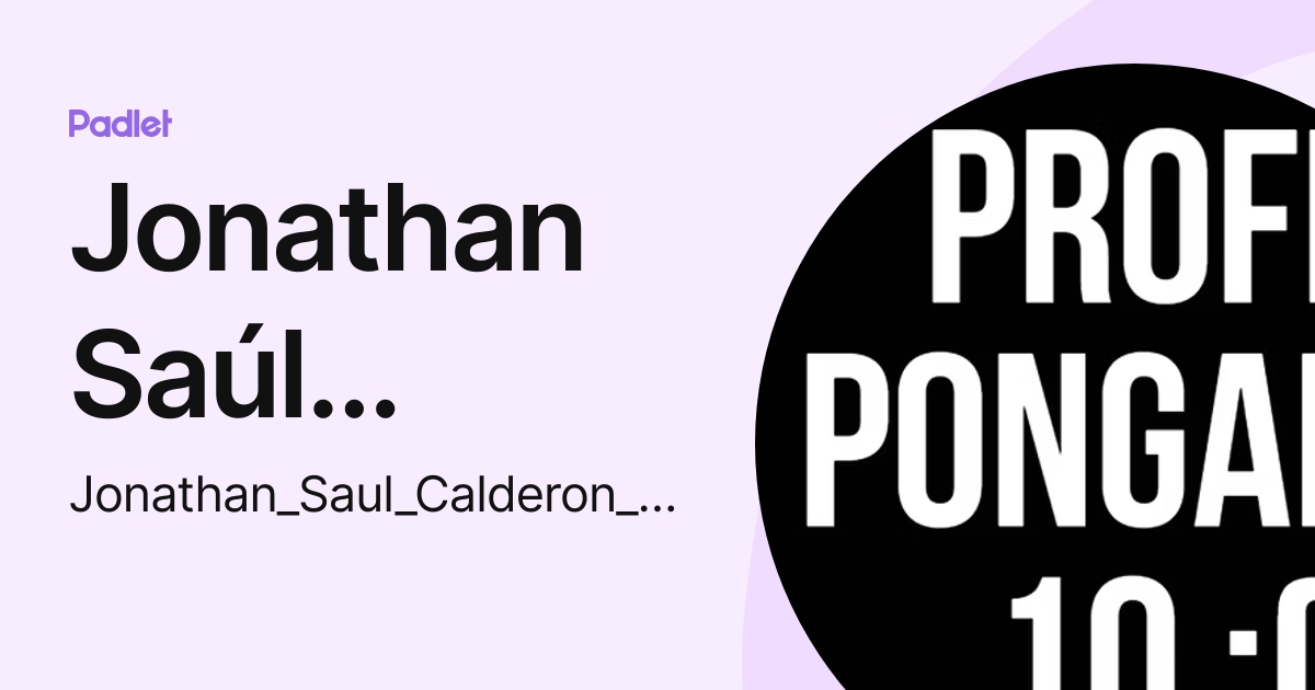 Jonathan Saúl Calderón Borja (Jonathan_Saul_Calderon_Borja) profile ...