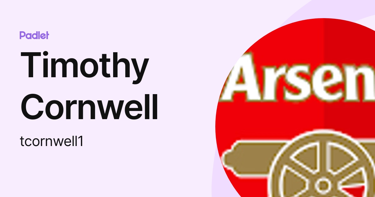 Timothy Cornwell (tcornwell1) profile | Padlet
