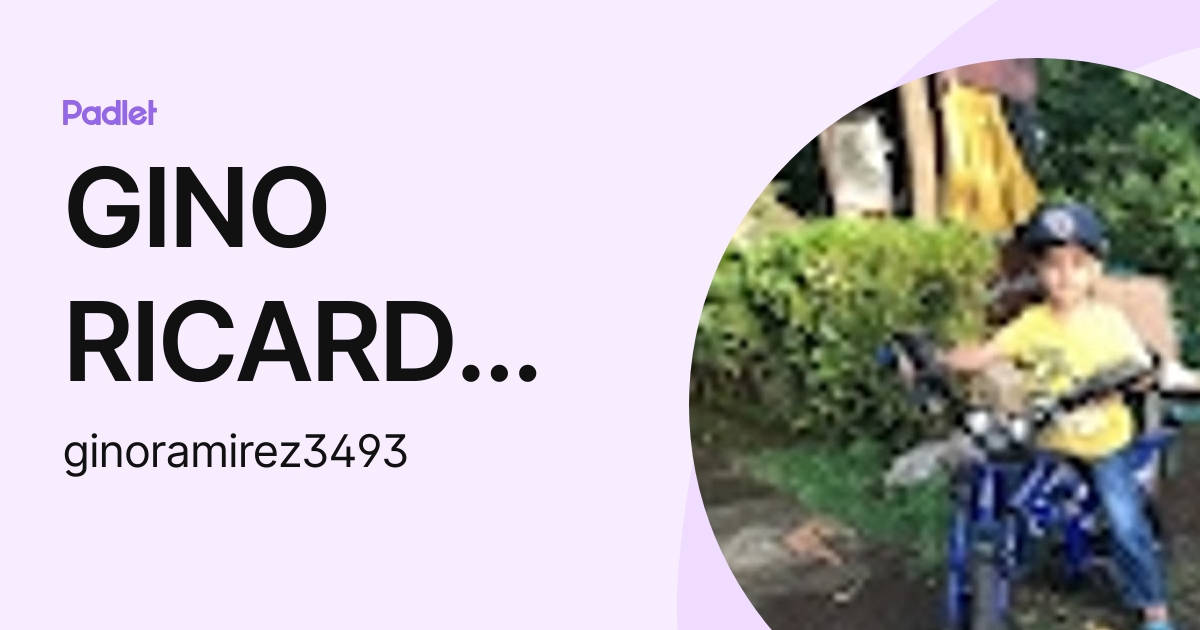GINO RICARDO RAMIREZ VELLORINI (ginoramirez3493) profile | Padlet