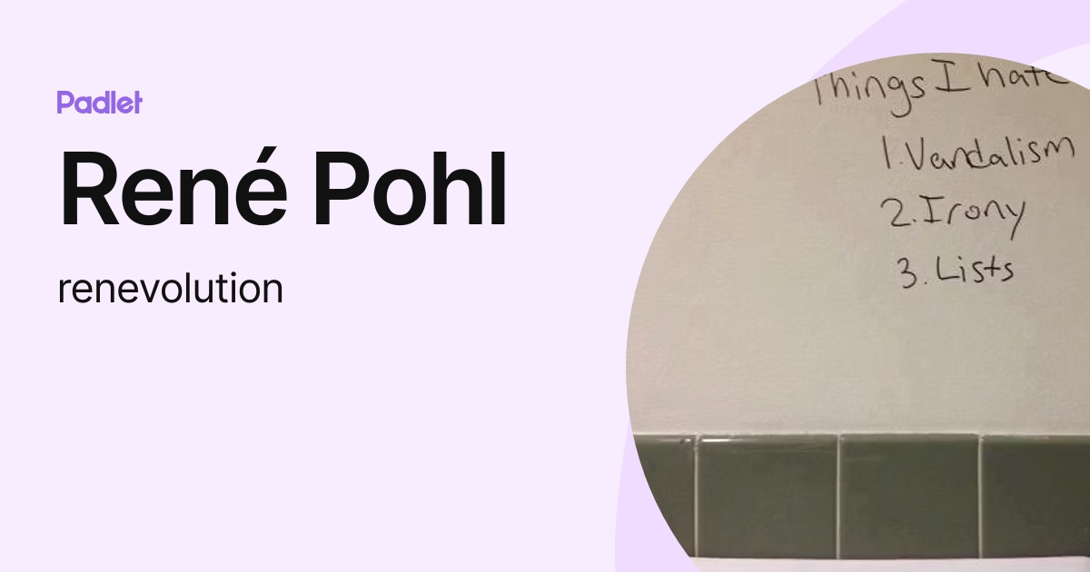 René Pohl (renevolution) profile | Padlet