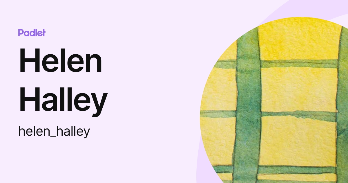 Helen Halley (helen_halley) profile | Padlet
