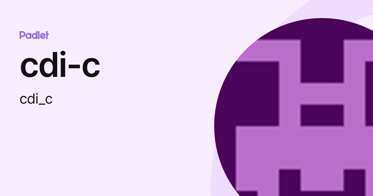 cdi-c (cdi_c) profile | Padlet