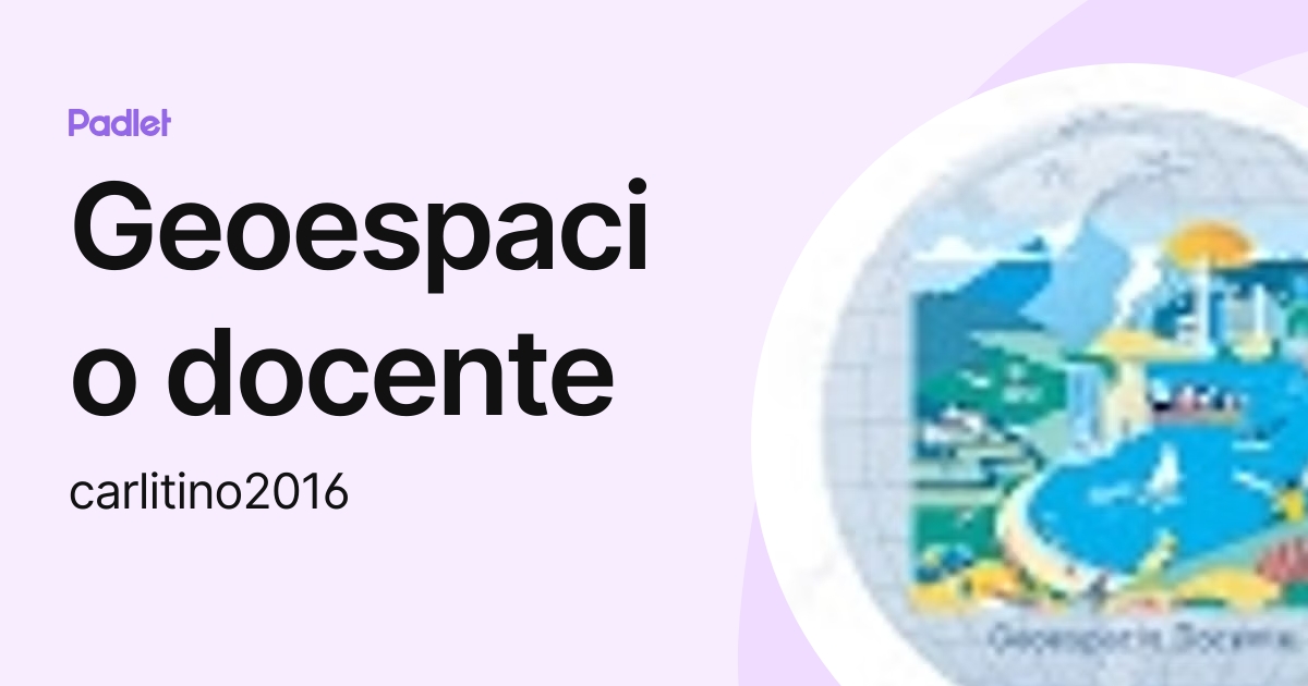 Geoespacio docente (carlitino2016) profile | Padlet