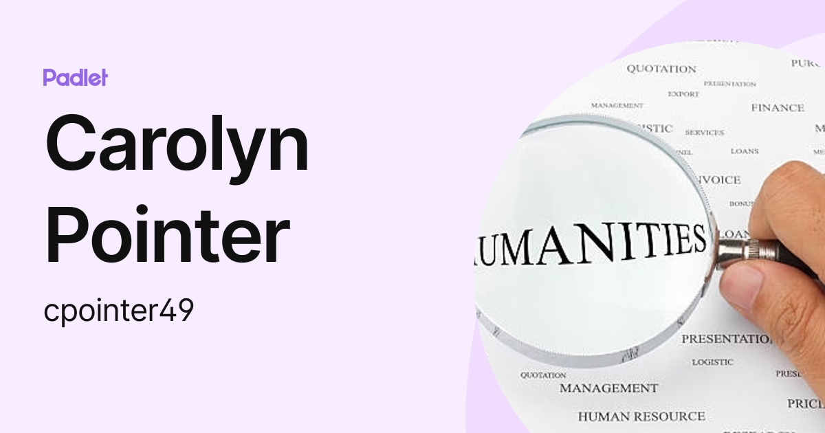 Carolyn Pointer (cpointer49) profile | Padlet