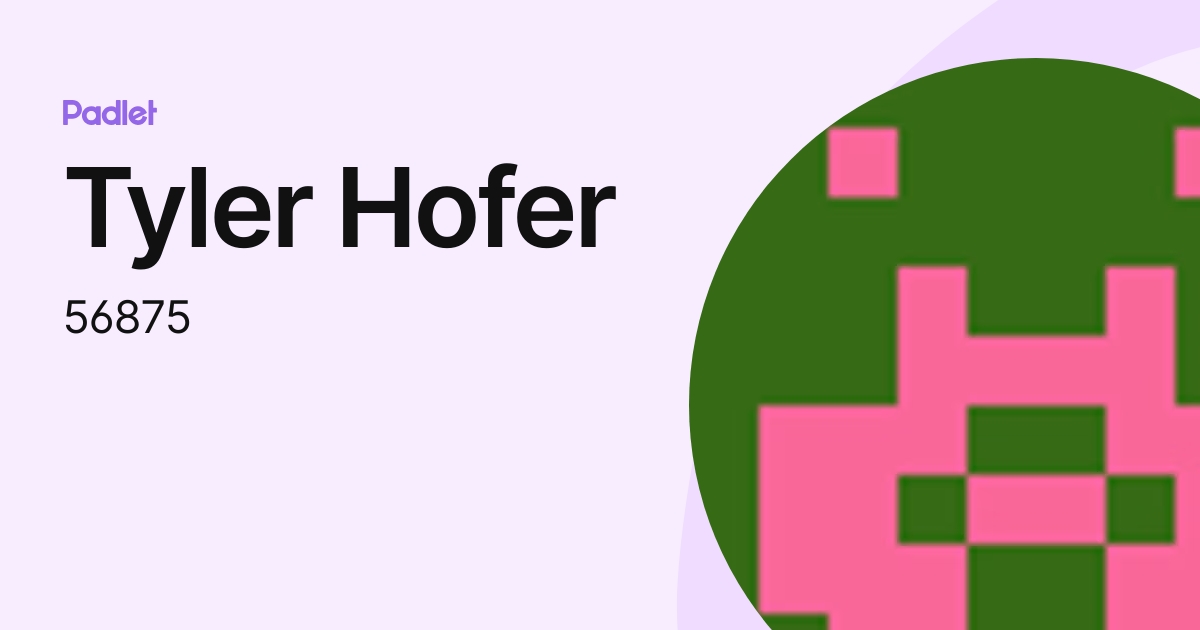 Tyler Hofer (56875) profile | Padlet