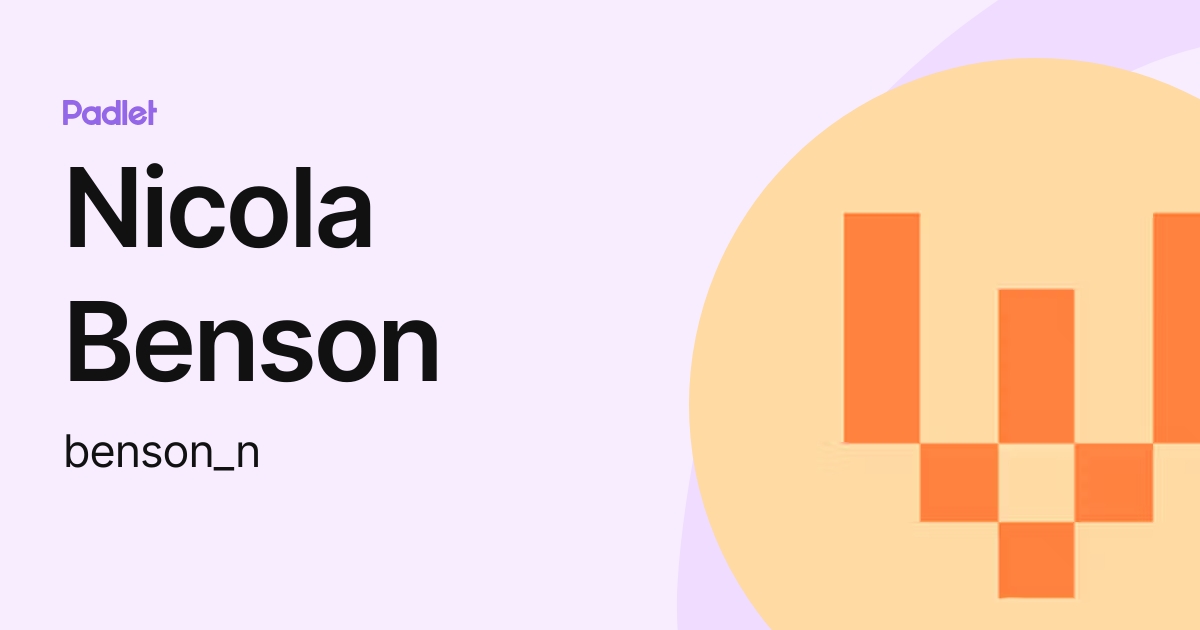 Nicola Benson (benson_n) profile | Padlet