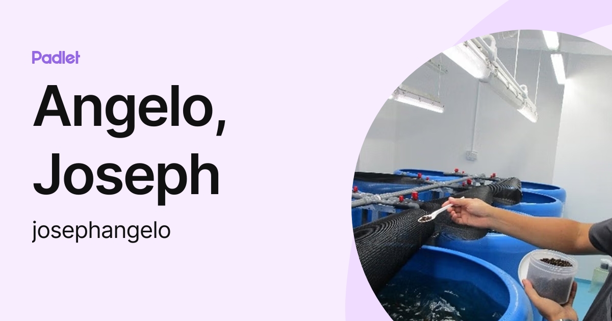 Angelo, Joseph (josephangelo) profile | Padlet