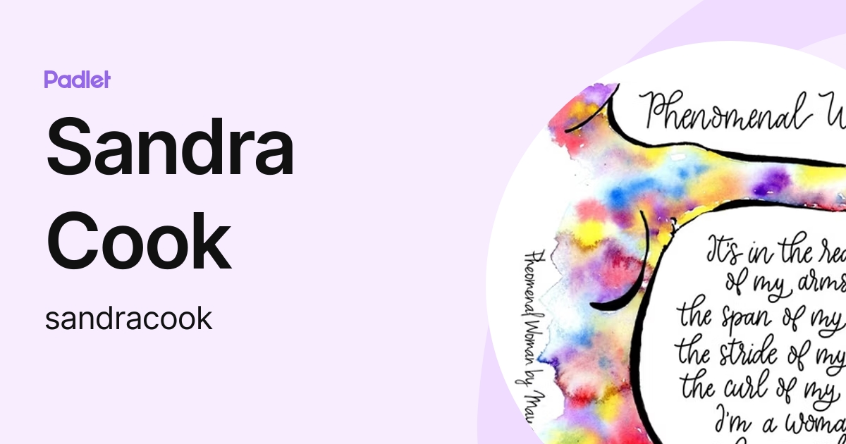 Sandra Cook (sandracook) profile | Padlet