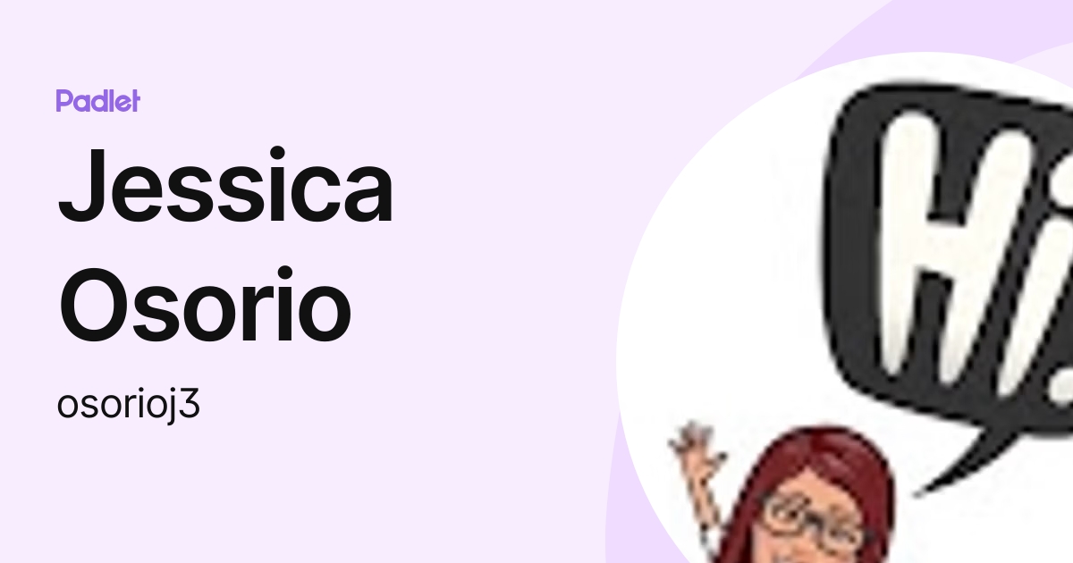 Jessica Osorio (osorioj3) profile | Padlet