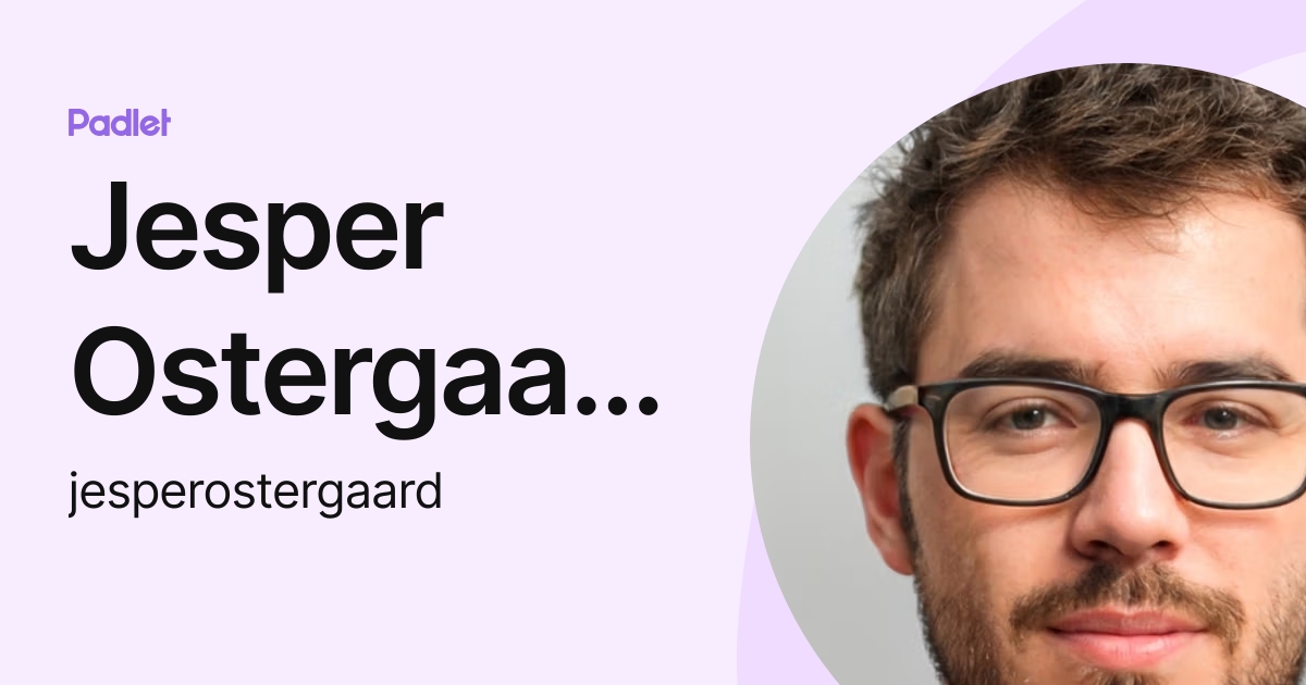 Jesper Ostergaard (jesperostergaard) profile | Padlet