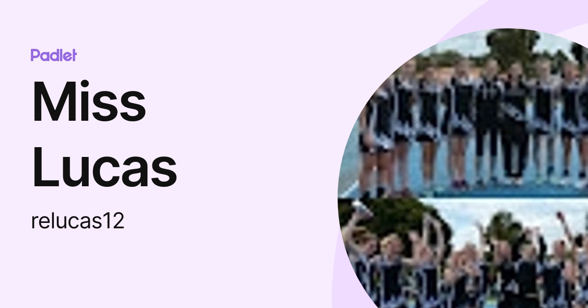 Miss Lucas (relucas12) profile | Padlet