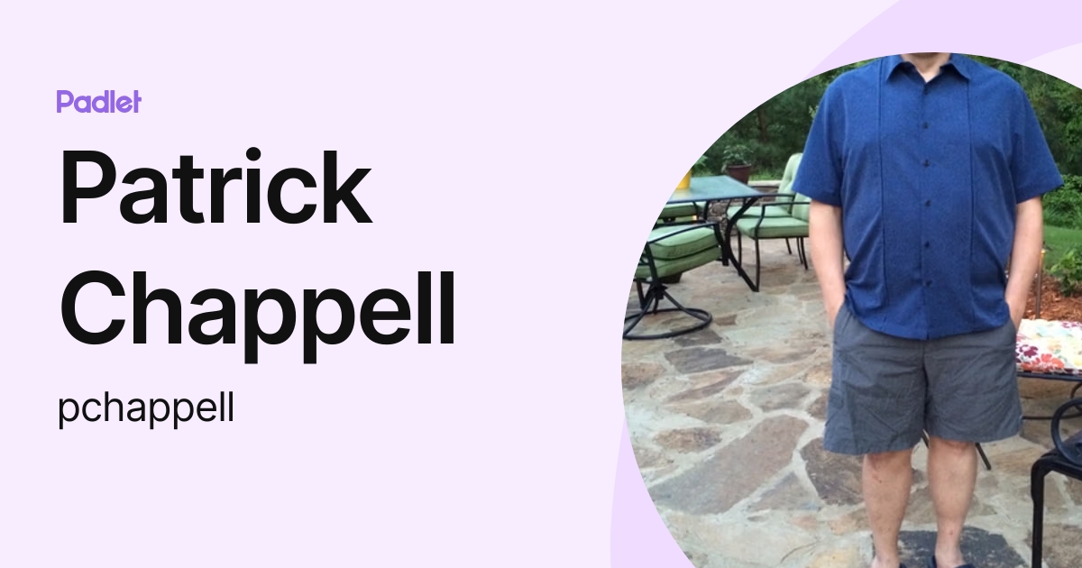Patrick Chappell (pchappell) profile | Padlet