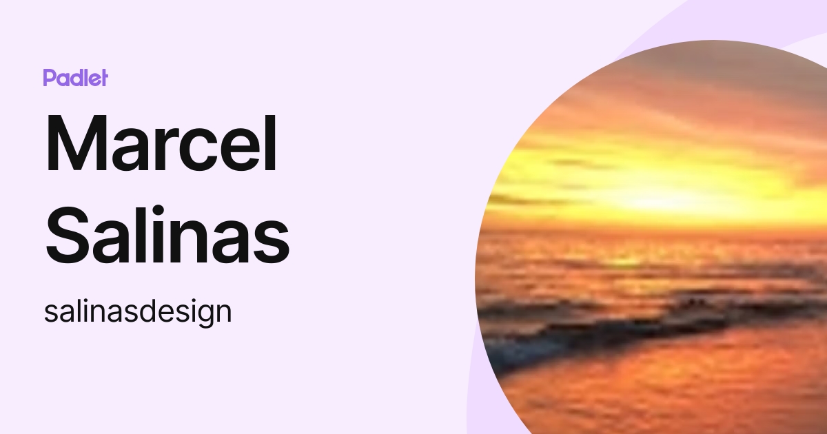 Marcel Salinas (salinasdesign) profile | Padlet