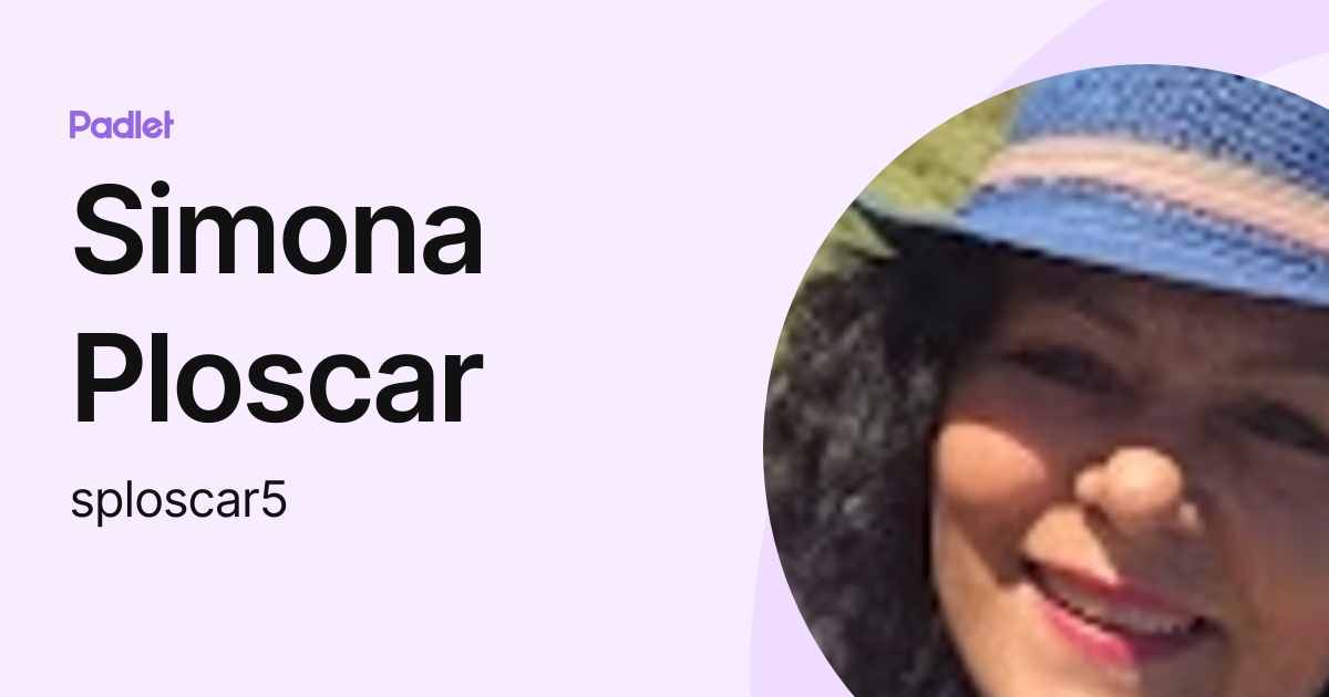 Simona Ploscar (sploscar5) profile | Padlet