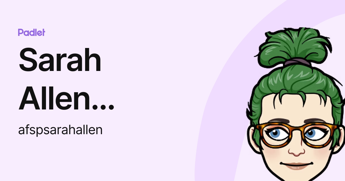 Sarah Allen (she/hers) (afspsarahallen) profile | Padlet