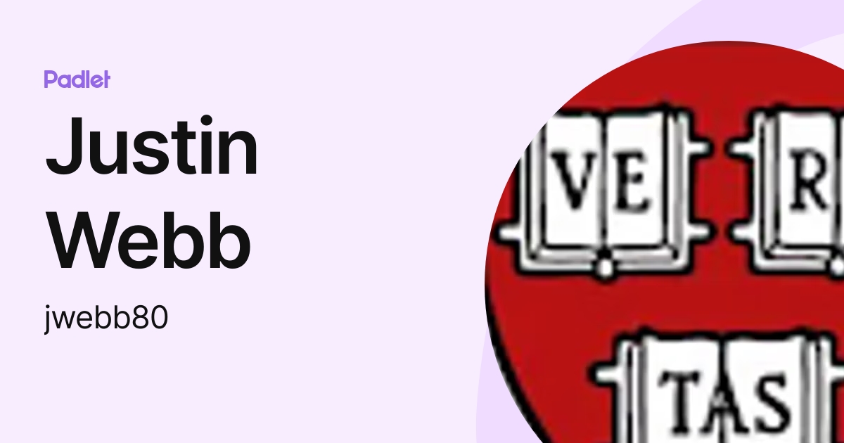 Justin Webb (jwebb80) profile | Padlet