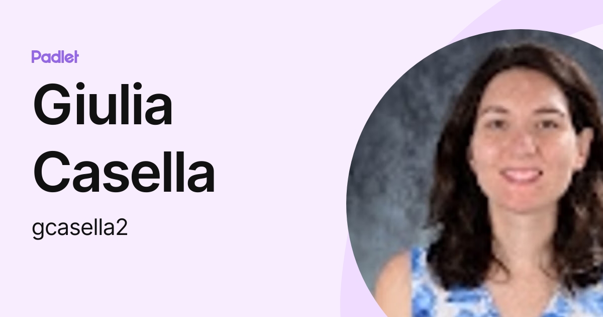 Giulia Casella (gcasella2) profile | Padlet