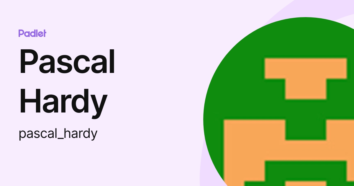 Pascal Hardy (pascal_hardy) profile | Padlet