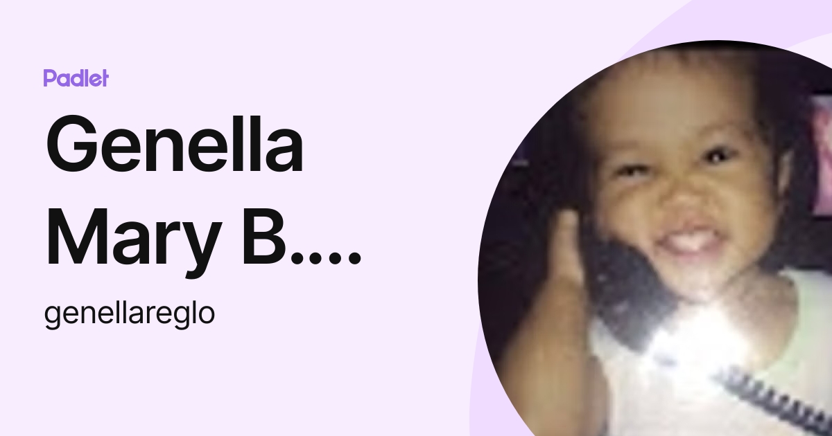 Genella Mary B. Areglo (genellareglo) profile | Padlet