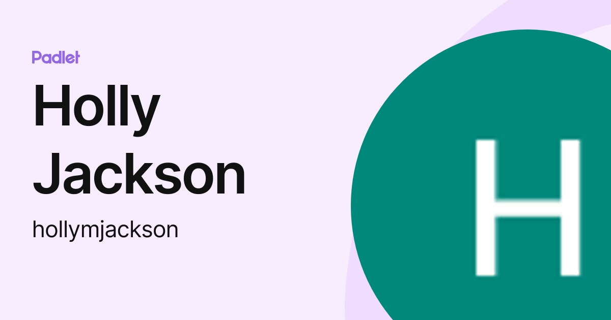Holly Jackson (hollymjackson) profile | Padlet