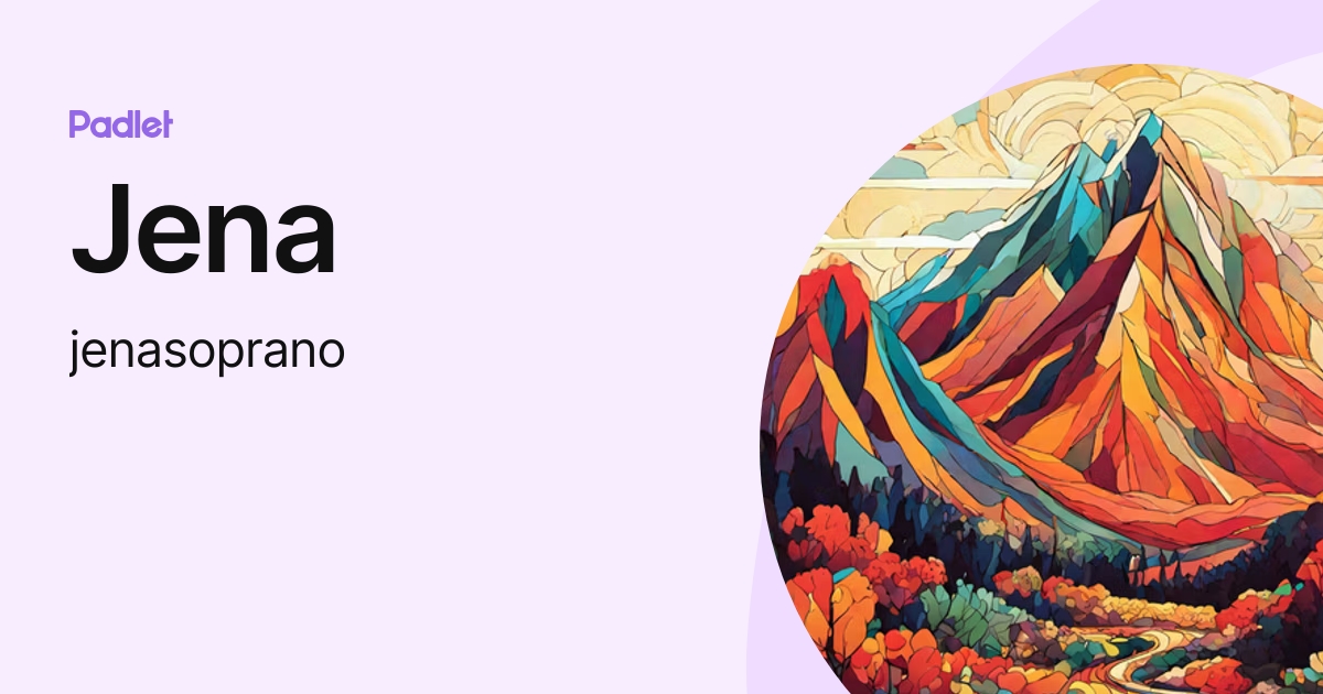Jena (jenasoprano) profile | Padlet