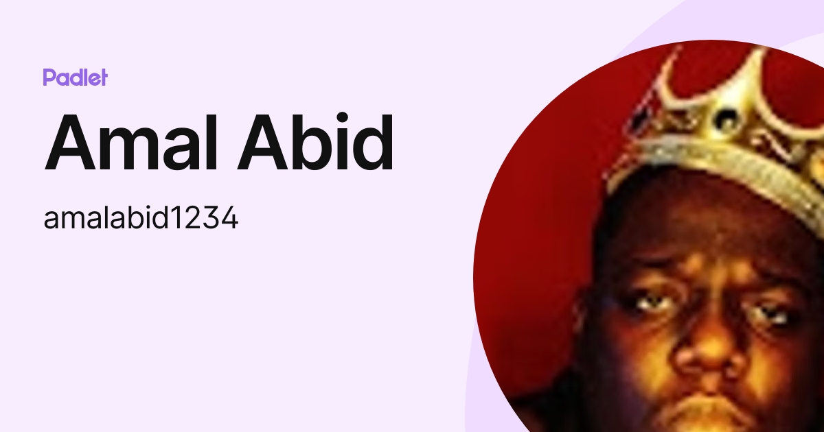 Amal Abid (amalabid1234) profile | Padlet